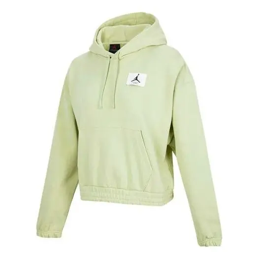 JORDAN Air Casual Knit Loose Hoodie Short - Green