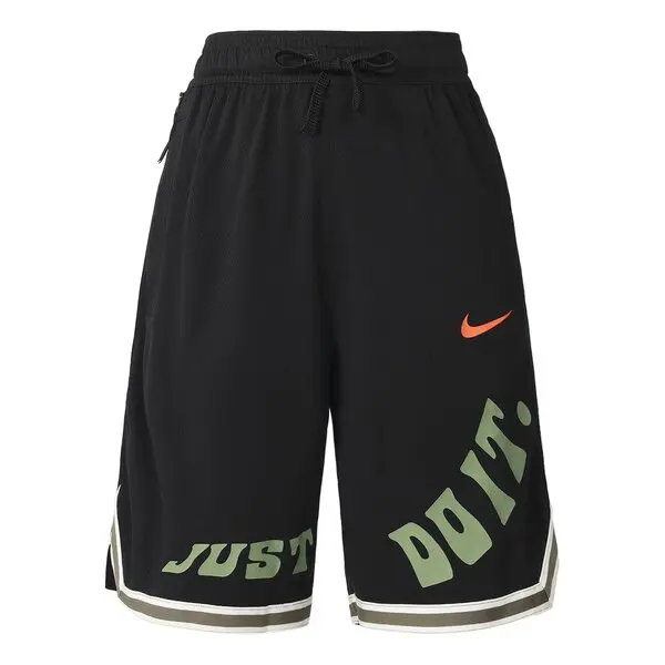 Nike Basketball Shorts With Alphabet Printing And Drawstring Waistband - Default Colorway