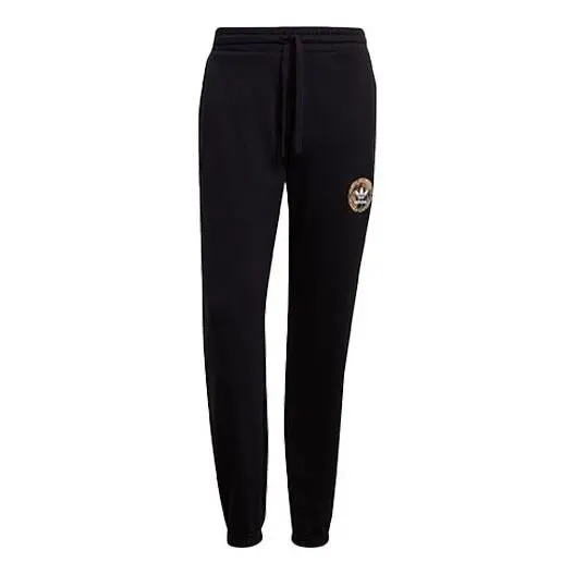 Adidas Originals Artist Pants Logo Printing Sports Ankle Banded Long Pant Male - Black