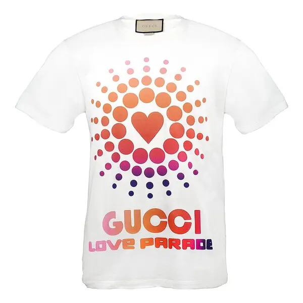 Gucci Ss22 Love Parade Print Tee 'white - White/pink