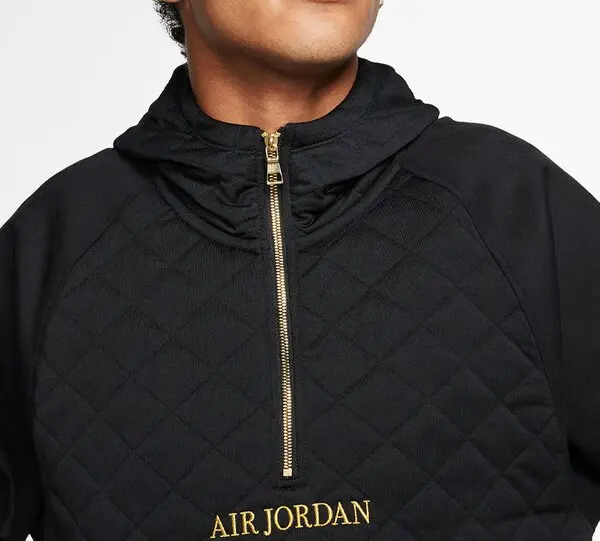 JORDAN Quilted Zip-up Hoodie