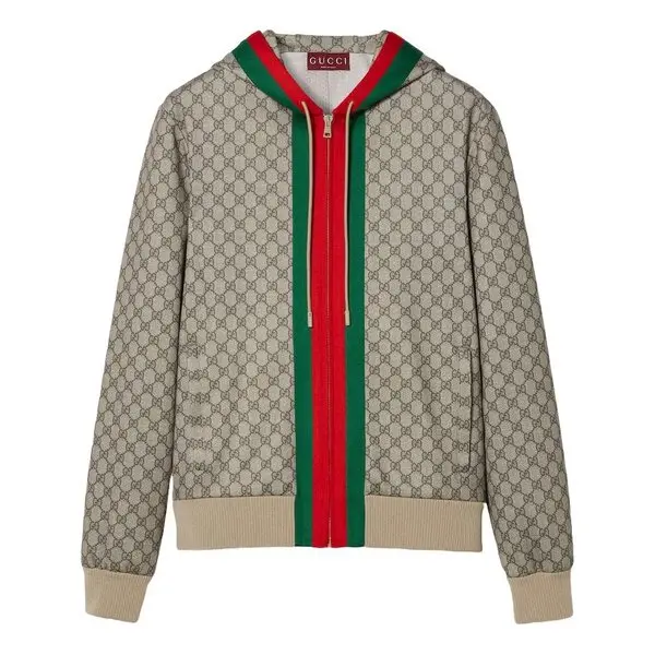 Gucci Technical Jersey Zip Jacket - Beige/ebony