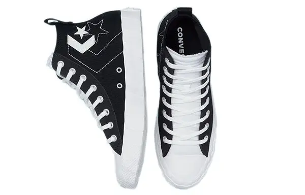 CONVERSE High Top Sneakers With Vulcanized Midsole - Black/white