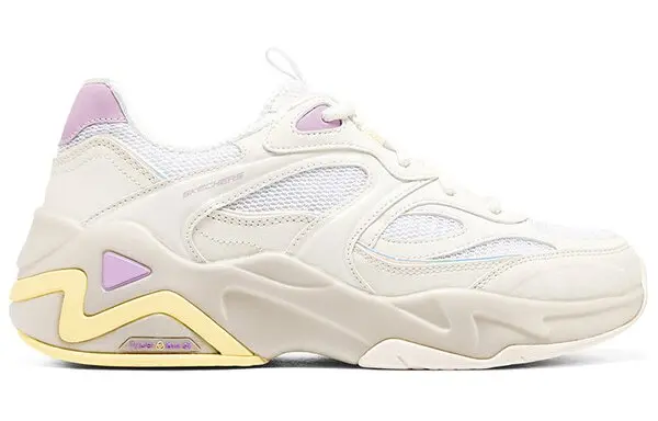 Sketchers D'lites Hyper Burst Low Top Sneakers - White/pink/yellow
