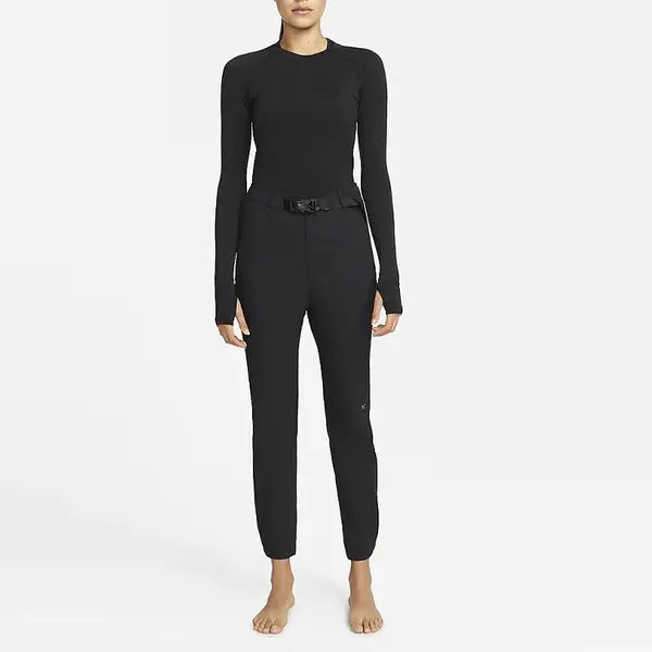 Nike X Mmw Crossover Ss22 Elastic Waist Solid Color Casual Long Pants/trousers Autumn Black - Multi-color