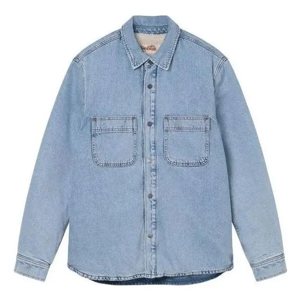 StÜssy Sherpa Lined Shirt - Blue