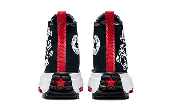 CONVERSE Keith Haring X Run Star Hike High Top Sneakers - Black/white/red
