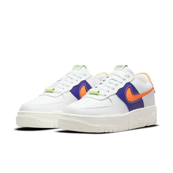 Nike Force 1 Pixel Sneakers - White/orange/blue
