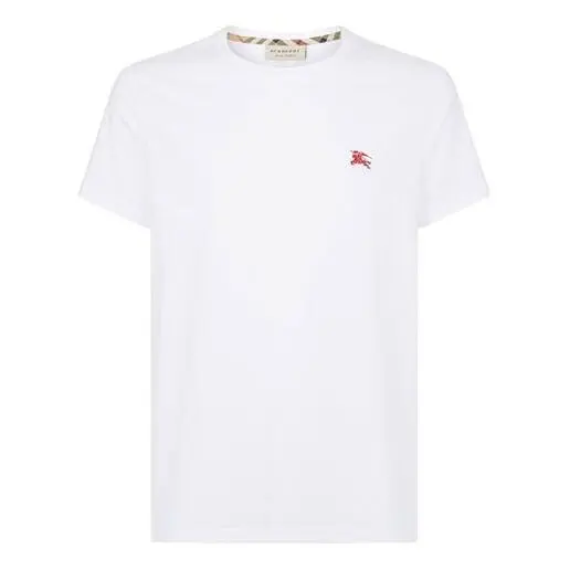 Burberry Logo Pattern Short Sleeve - White