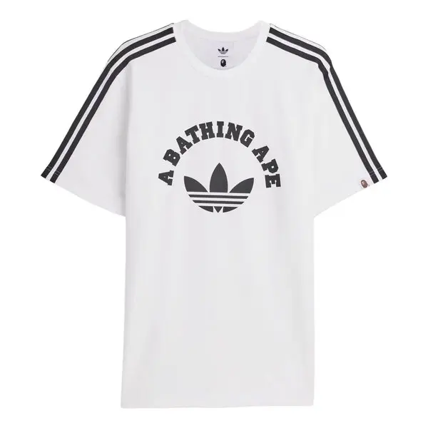 Adidas X Bape T-shirt Asia Sizing 'white - White/black