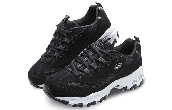 Sketchers D'lites Sneakers - Black/silver