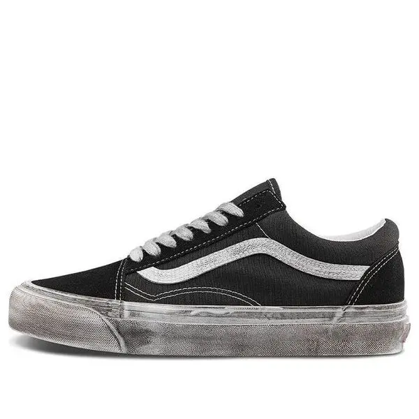 VANS Og Old Skool Lx Distressed Low Top Sneakers - Black/white
