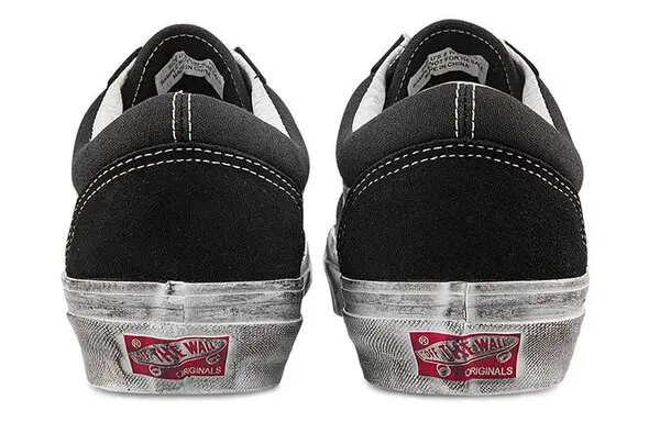 VANS Og Old Skool Lx Distressed Low Top Sneakers - Black/white