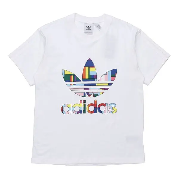 Adidas Originals Flag Lag Fill Tee Sports Short Sleeve - White