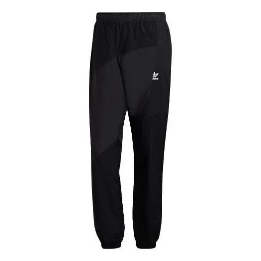 Adidas Originals Casual Solid Color Splicing Sports Pants/trousers/joggers Black - Multi-color
