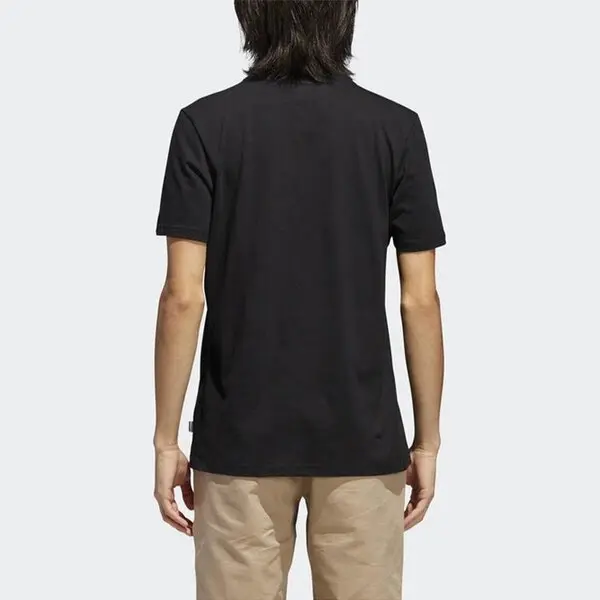 Adidas Originals Logo Round Neck Sports Short Sleeve - Black