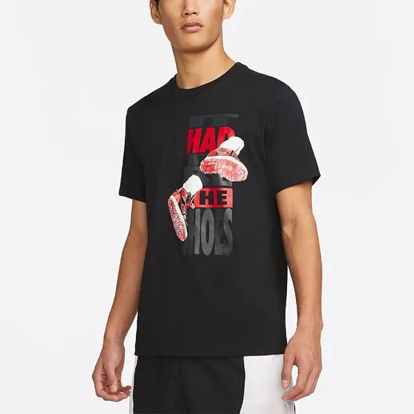 JORDAN Air Shoes Printed Short Sleeve Tee - Black