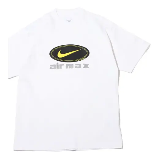 Nike Logo Alphabet Printing Breathable Round Neck Short Sleeve White T-shirt - Default Color