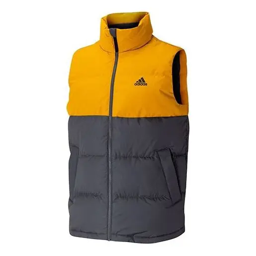 Adidas Down Vest With Stand Collar - Yellowblackmulti-color