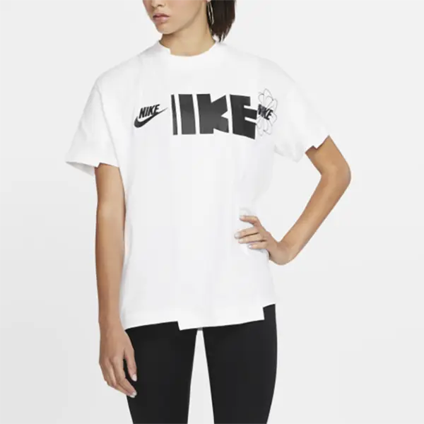 Nike X Sacai Splicing Logo Short Sleeve T-shirt