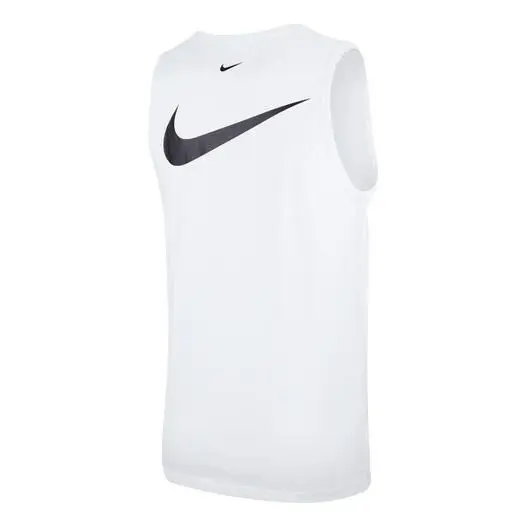 Nike Swoosh Casual Sports Printing Breathable Vest - White