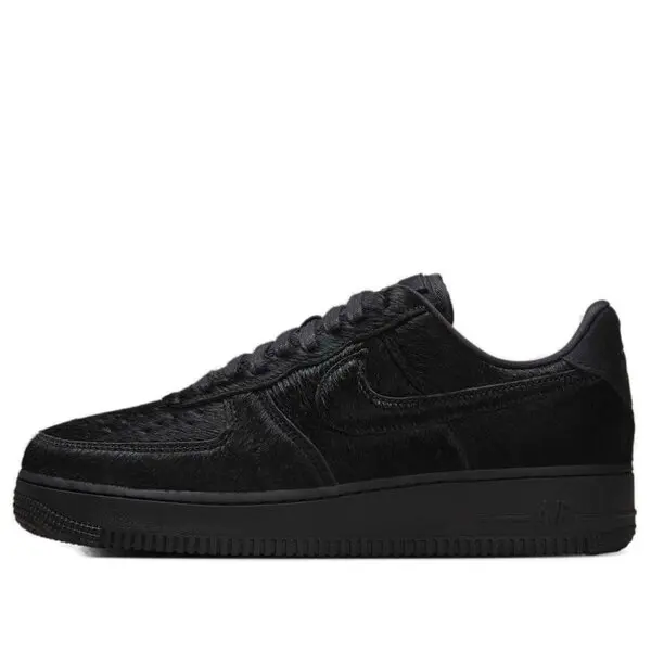 Nike Force 1 Low '07 Pony Hair Sneakers - Black