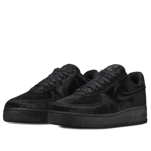 Nike Force 1 Low '07 Pony Hair Sneakers - Black
