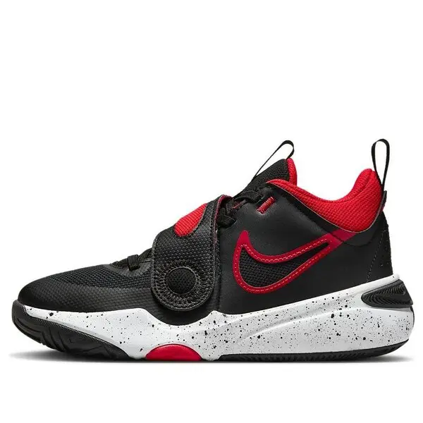 Nike Team Hustle D 11 Athletic Sneakers - Black/red