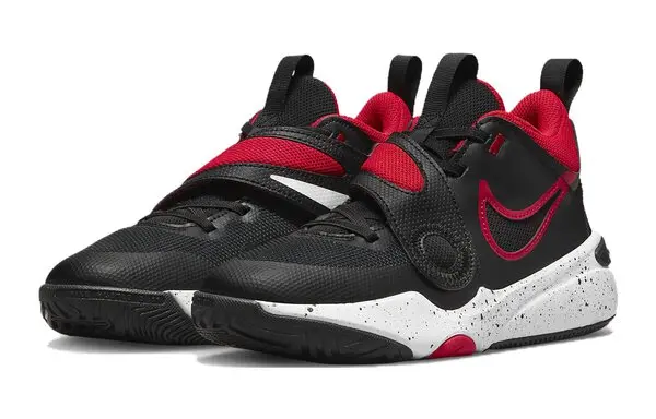 Nike Team Hustle D 11 Athletic Sneakers - Black/red