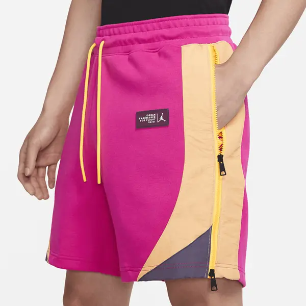 JORDAN Side Zipper Logo Label Lacing Straight Shorts