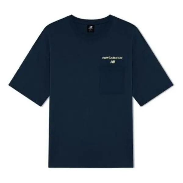 NEW BALANCE Logo Print T-shirt Asia Sizing 'blue - Blue/white