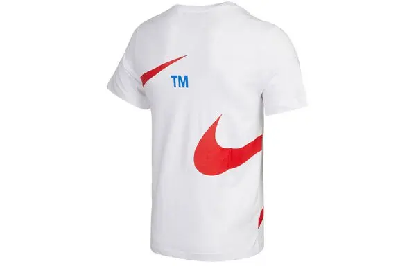 Nike Large Logo Printing Round Neck Short Sleeve - White