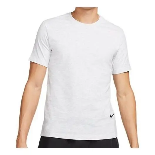 Nike Solid Color Round Neck Pullover Short Sleeve Birch Color T-shirt - Multi-color