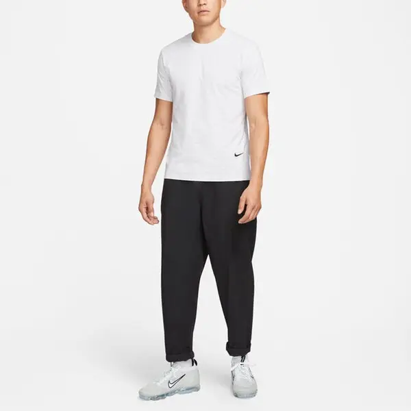 Nike Solid Color Round Neck Pullover Short Sleeve Birch Color T-shirt