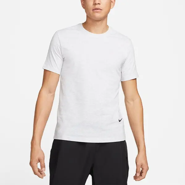 Nike Solid Color Round Neck Pullover Short Sleeve Birch Color T-shirt