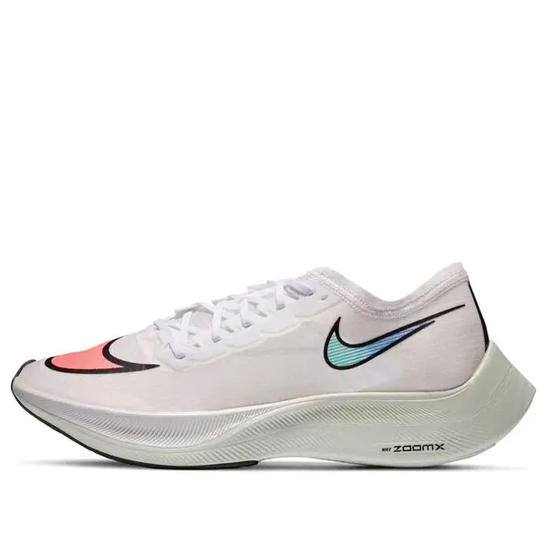 Nike Zoomx Vaporfly Next% "hyper Jade" Athletic Sneakers - White/red