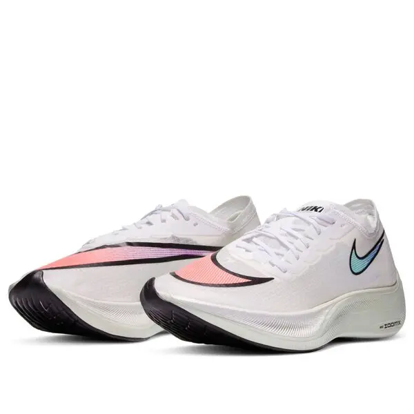 Nike Zoomx Vaporfly Next% "hyper Jade" Athletic Sneakers - White/red