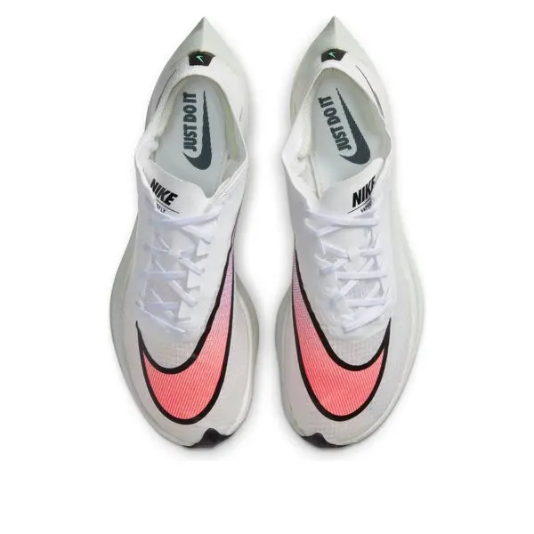 Nike Zoomx Vaporfly Next% "hyper Jade" Athletic Sneakers - White/red