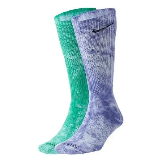 Nike Everyday Plus Tie-dye Sports Stockings 2 Pairs - Purple/green