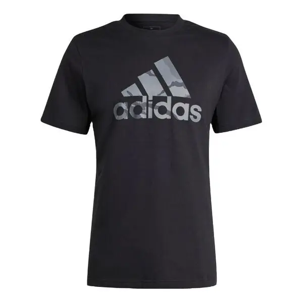Adidas Camo Badge Of Sport Graphic T-shirt Asia Sizing - Black