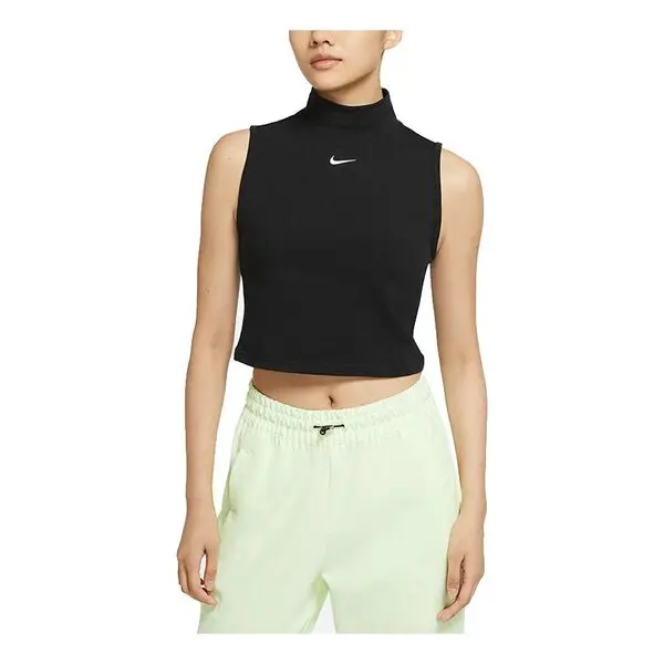 Nike Collection Essentials Embroidery Logo Knitting Waistcoat - Black