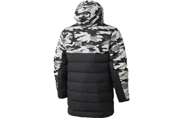 Adidas Hooded Down Jacket With Camouflage Pattern