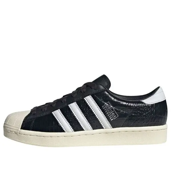 Adidas Superstar Vintage 'black White Croc - Core Black/cloud White/cream White