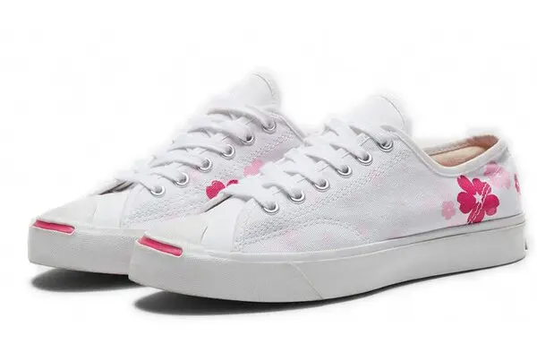 CONVERSE Jack Purcell Floral Print Sneakers - White