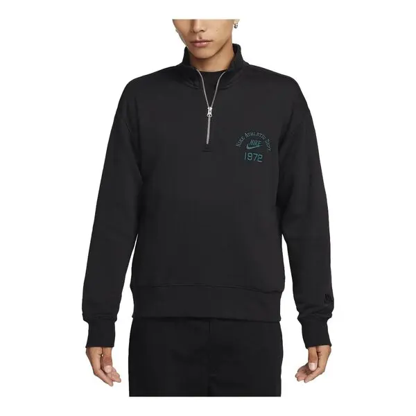 Nike Club Fleece Half Zip Sweatshirt - Black