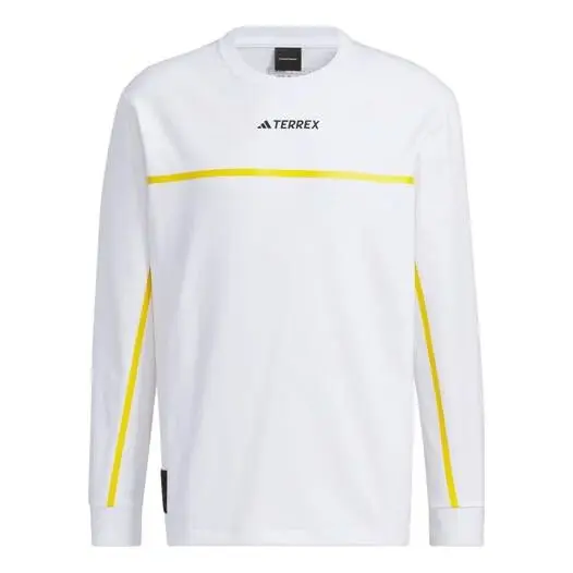 Adidas National Geographic Long Sleeve Tech Tee 'beige Yellow - Beige/yellow