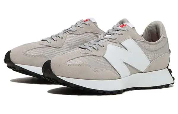 NEW BALANCE 327 Lace Up Sneakers - Grey/white