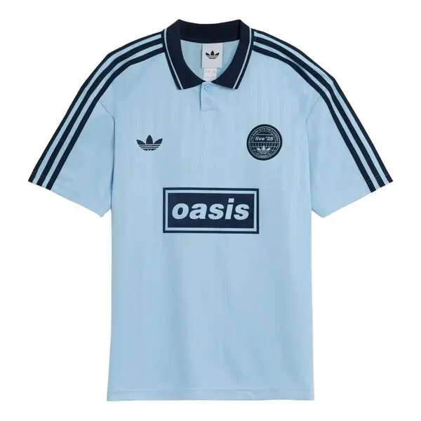 Adidas X Oasis Tour Jacquard Shirt - Clear Sky
