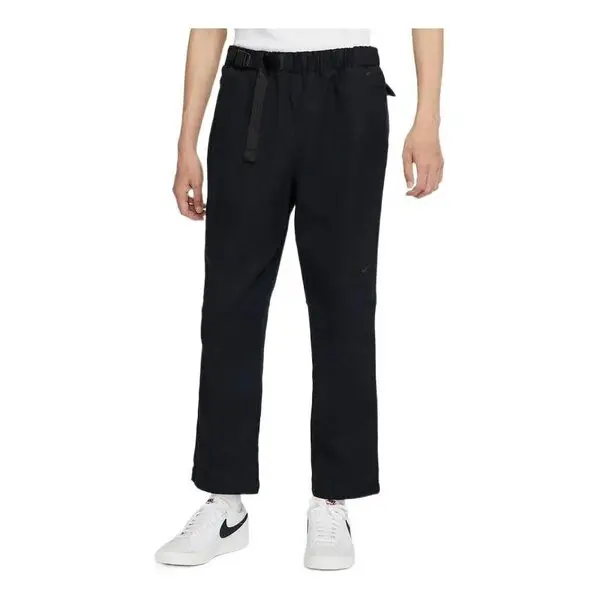 Nike Logo Embroidered Elastic Waistband Straight Casual Pants - Default Colorway