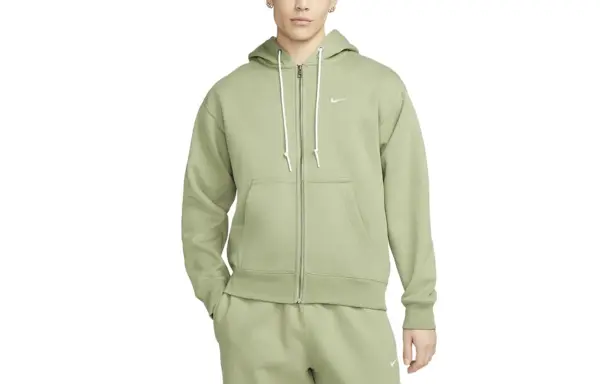 Nike Solo Swoosh Full-zip Hoodie 'oil - Green